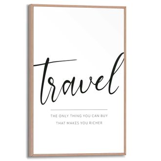 Reinders Gerahmtes Bild, Reisen, Home Office, Bilder, Wanddeko, Room Decor, MDF, Schwarz-Wei&szlig;, 30 x 20cm