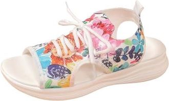 Generic Sandales Femme &eacute;t&eacute; Confortable Bout Ouvert Orthop&eacute;dique Chaussures Respirantes Antid&eacute;rapant D&eacute;Contract&eacute;Es Sandales Boho de Plage Leger Platform Sandal