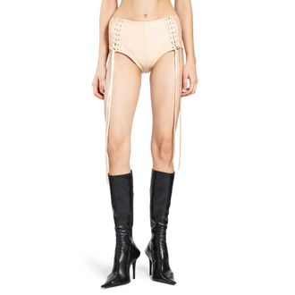 Dilara Findikoglu Stuck in Reality Leather Shorts