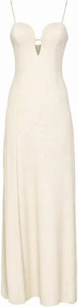 Raquel Diniz Femme, Robes, Blanc, Taille: 42 FR Abito lungo Spalline sottili Scollo