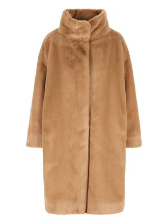 Herno Mantel aus Faux Fur - Braun