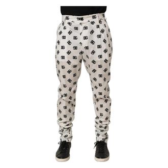 Dolce & Gabbana Logo Skinny Leg Anzughose - - Trousers - Herren - Wei&szlig; - M