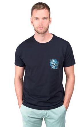 Le Temps Des Cerises T-Shirt Santiago Bleu Marine imprimé