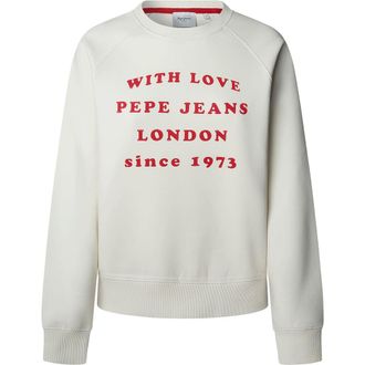 Pepe Jeans London Damen Bel Sweatshirt, Beige (Oyster White), XL