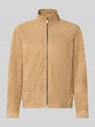 Strellson Regular Fit Lederjacke aus echtem Ziegenvelours Modell JIMMY-S