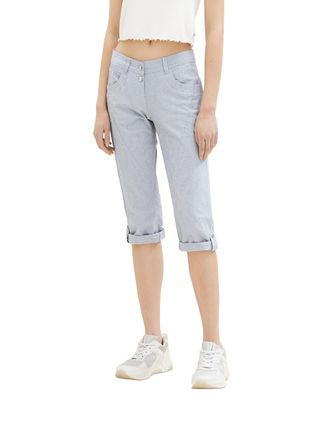 Tom Tailor Damen Tapered Relaxed Fit Capri Hose