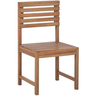 Beliani Beliani - Gartenstuhl Hellbraun Akazienholz Mittels&uuml;ck f&uuml;r Eckbank Landhausstil Outdoor Garten Terrassse Ausstattung M&ouml;bel
