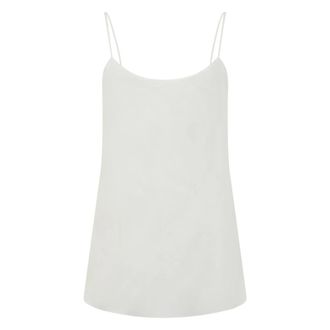 Alberta Ferretti Glattes Oberteil mit d&uuml;nnen Tr&auml;gern - - Tops - Damen - Wei&szlig; - L
