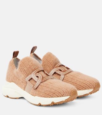 Tod's Sneakers Kate aus Strick mit Leder