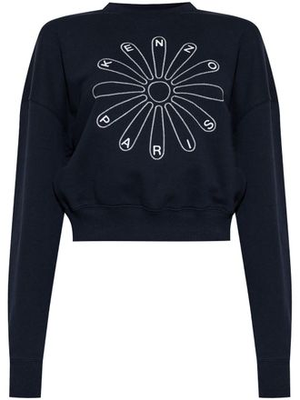 Kenzo sweat à logo brodé - Bleu