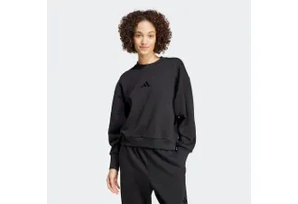 adidas Sweatshirt ALL SZN LOOSE mit angesetzten B&uuml;ndchen an &Auml;rmeln und Saum, aus Baumwollfleece