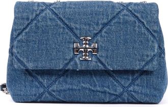 Tory Burch Femme, Sacs, Bleu, Taille: ONE Size Kira Small Diamond-Quilted Shoulder Bag