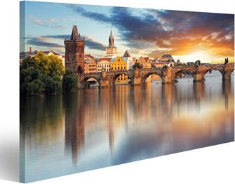 Islandburner Bild auf Leinwand Prag Karlsbr&uuml;cke Tschechische Republik Bilder Wandbilder Poster