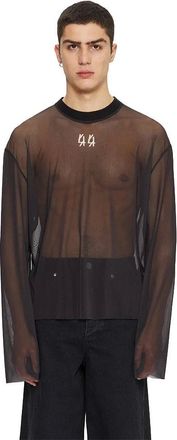 44 Label Group Homme, Tops, Noir, Taille: L Classic Mesh Long Sleeve Tee