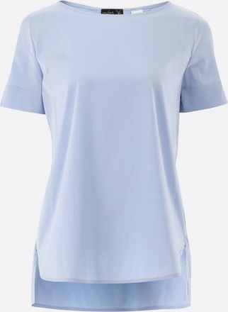 van Laack Kurzarm Bluse mit U-Ausschnitt