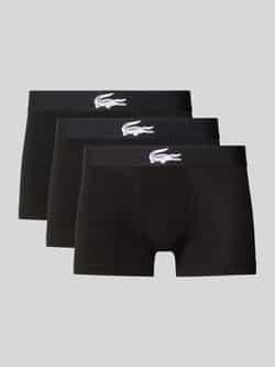 Lacoste Trunks mit elastischem Logo-Bund im 3er-Pack