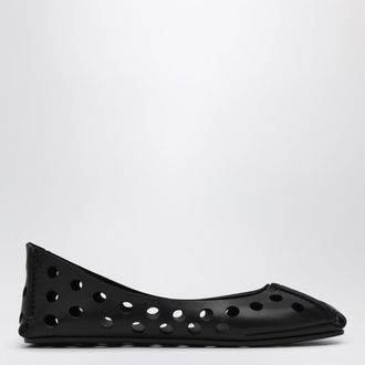 Alaia Perfo schwarze perforierte Ballerinas