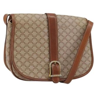 Celine Pre-owned Vintage Macadam Canvas Shoulder Bag - Femme - Pre-owned - Beige - Taille: ONE Size