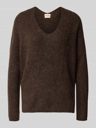 Mos Mosh Strickpullover aus Woll-Mix mit V-Ausschnitt Modell THORA