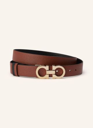 Ferragamo Ferragamo Lederg&uuml;rtel Donna Zum Wenden braun