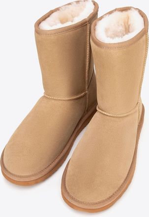 Wittchen Damen-Stiefeletten aus Wildleder mit Wollfutter, Dunkelrosa, braunes Wildleder
