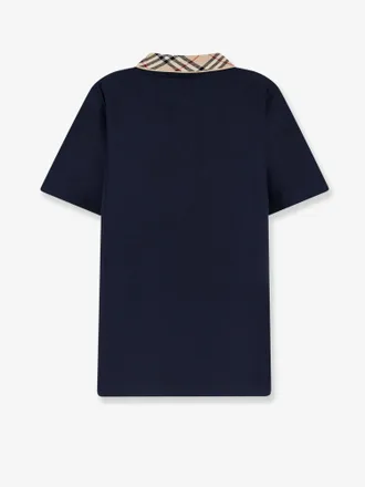 Burberry Mens Polo Shirt Blue Cotton T-shirts And Polos