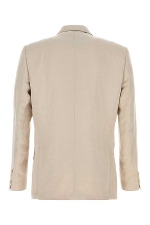 HUGO BOSS Mens Sand Lyocell Blend Blazer Opengrey Giacche E Gilet Jacket