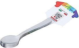 Pratesi Confezione 6 CUCCHIAINI Moka Carla 18/C CASACONTE, 18/8 Stainless Steel, Multicolour, One Size