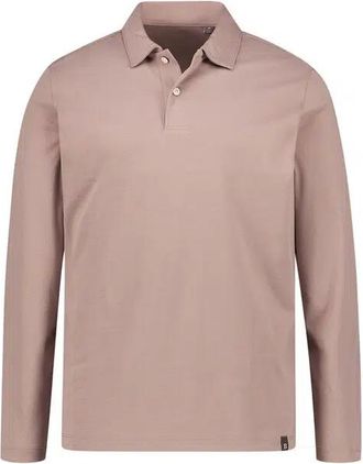 Boggi Milano Herren Polo-Shirt beige Baumwoll-Jersey
