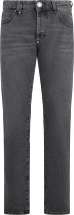 Philipp Plein Homme, Jeans, Gris, Taille: W36 Basic Straight Cut Jeans