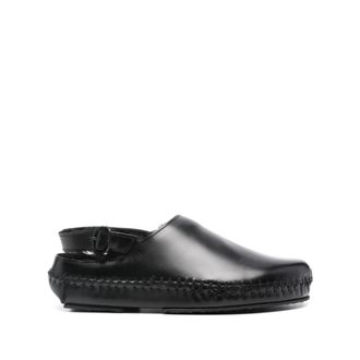 Hereu Cargol Lammfell-Slingback-Clog mit Steppnaht - - Shoes - Damen - Schwarzk - 36 EU