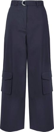 Bomboogie Femme, Pantalons, Bleu, Taille: 44 FR Cargo Palazzo Pants
