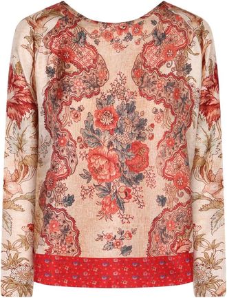 Pierre-Louis Mascia Femme, Blouses et Chemises, Multicolore, Taille: 44 FR Blouse en soie imprim&eacute;e