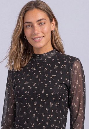 Street One Langarmshirt Mesh-Shirt mit Rundhals und Prints