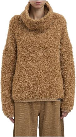 Elisabetta Franchi Pullover aus Fleecestoff - - Sweatshirts & Hoodies - Damen - Beige - S