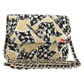 Chanel Sac bandouli&egrave;re en satin Pre-owned - Femme - Pre-owned - Beige - Taille: ONE Size