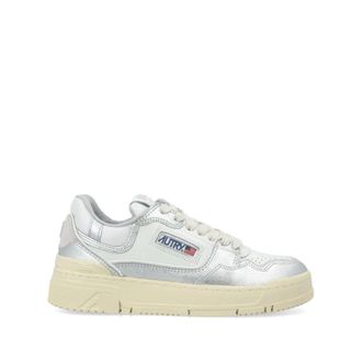 Autry Wei&szlig;e Sneakers mit Silber-Tone Design - - Shoes - Damen - Wei&szlig; - 36 EU