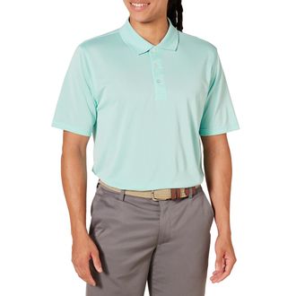 Amazon Essentials Herren Golf-Poloshirt, Feuchtigkeitsableitend Schnell Trocknend, Kurzarm, Blasses Aquablau, M