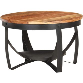 vidaXL Table basse &Oslash;68x43 cm Bois dacacia solide Vidaxl