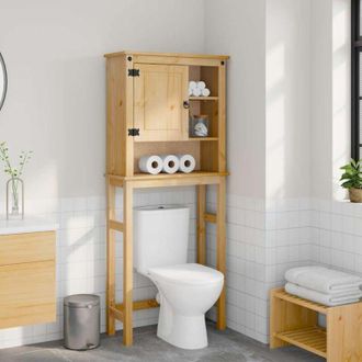 vidaXL Armoire pour machine &agrave; laver salle de bain Corona pin massif vidaXL
