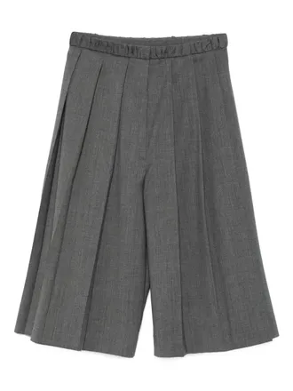 Sandro short plissé à taille haute - Gris