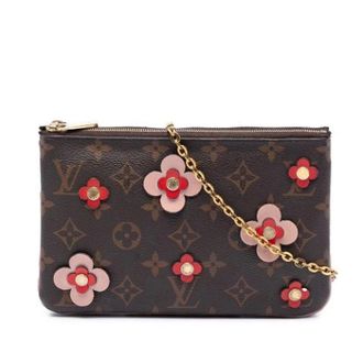 Louis Vuitton Pre-owned Blooming Flowers Double Zip Pochette - Femme - Pre-owned - Brun - Taille: ONE Size