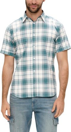 s.Oliver Kurzes Baumwollstretch-Hemd im Slim Fit