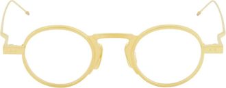 Thom Browne unisex, Accessoires, Jaune, Taille: 40 MM Lunettes rondes en titane