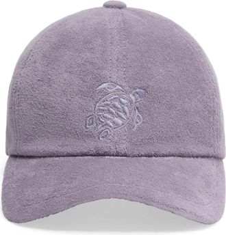 Vilebrequin unisex, Accessoires, Violet, Taille: ONE Size Terry Cap Turtle Embroidery