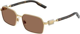 Dolce & Gabbana Homme, Accessoires, Jaune, Taille: 56 MM Lunettes de soleil rectangulaires