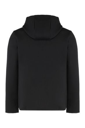 Emporio Armani Mens Black Full-Zip Hoodie Polyester Top