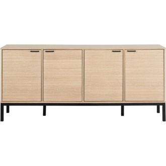 ebuy24 Kensington Sideboard 4 T&uuml;ren 4 Regale Eichen Dekor
