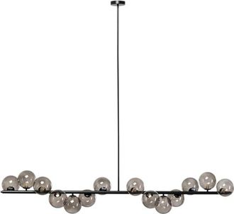 Kare Design Design Hängeleuchte Scala Balls, Schwarz, XL, Hängelampe, Deckenleuchte, Stahl Stange, Glas Schirme, handgearbeitet, höhenverstellbar, keine Leuchtmit