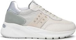 Nero Giardini E409852D Baskets pour femme en cuir, daim et toile, os, 37 EU